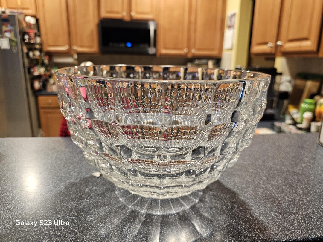 Shannon Irish Crystal Godinger Optic Heavy Bowl, Heavy Window Pattern ...