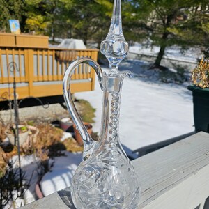 Crystal Decanter With Fancy Stopper, Crystal, Decanters, Barware - Etsy