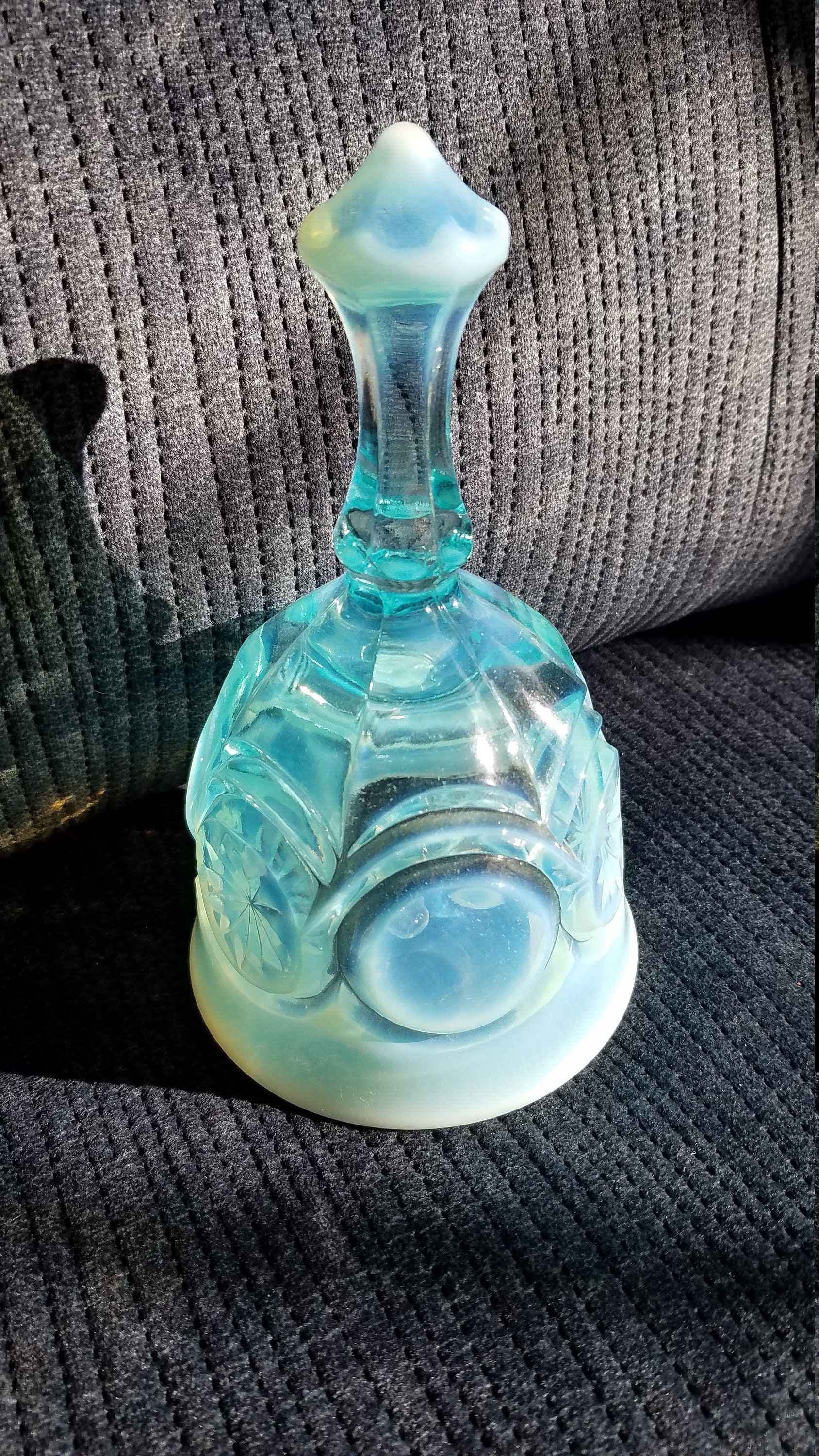Fenton Blue Opalescence Bell Fenton Blue Knobby Bull's - Etsy