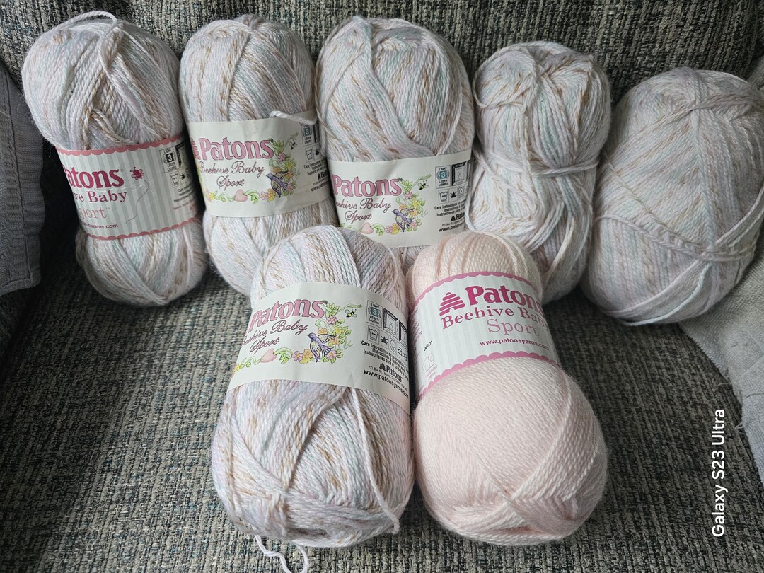 Patons Beehive Baby Sport Yarn, Natural Girl, Patons Precious Pink - Etsy