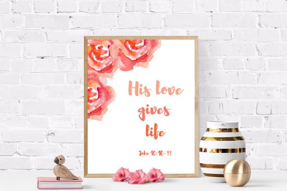 John 10:10-11 Printable Bible Verse Christian Scripture | Etsy
