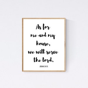 Joshua 24:15 - Printable Bible Verse - Christian Scripture Print ...