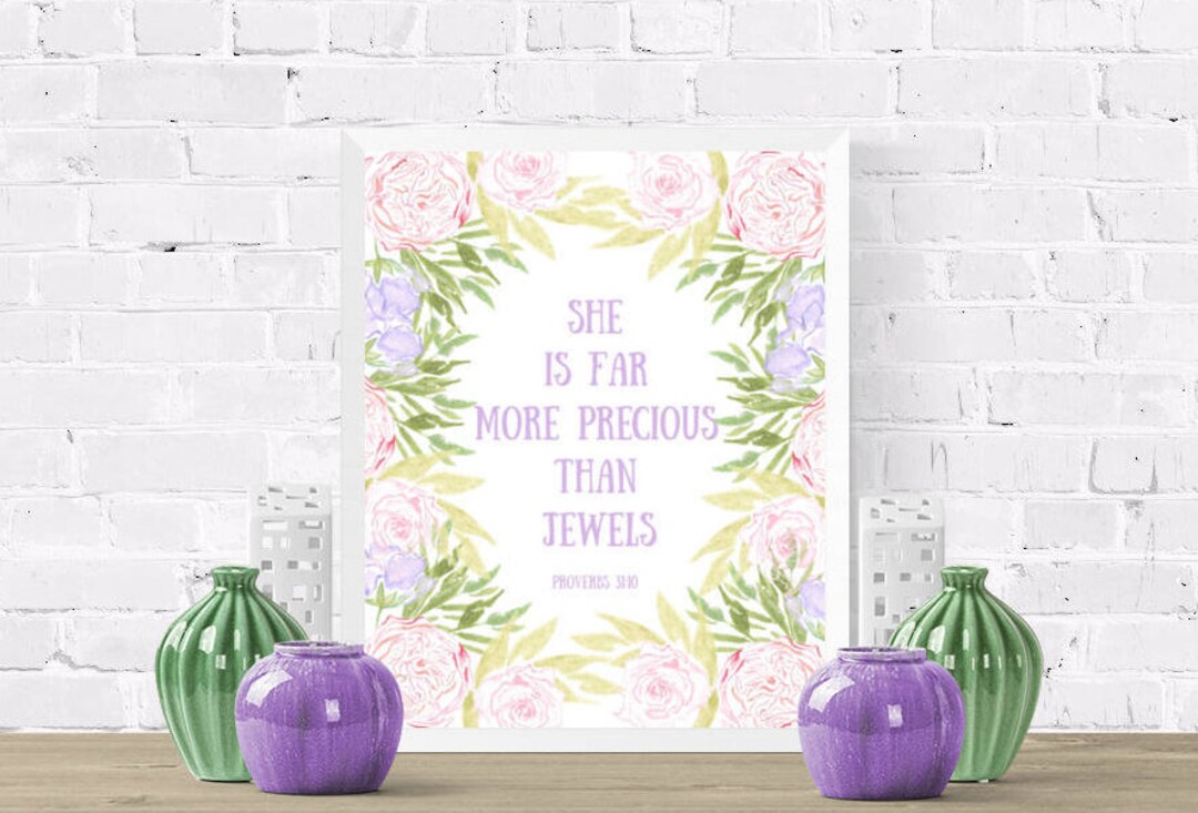 Proverbs 31:10 - Printable Bible Verse - Christian Scripture Print ...