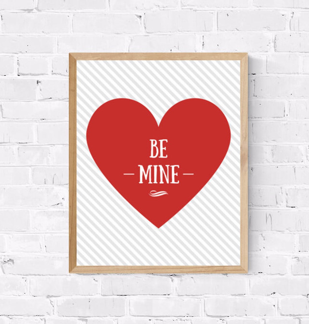 Be Mine Printable Quote Art Print Valentine's Day Decor Valentine's Day ...