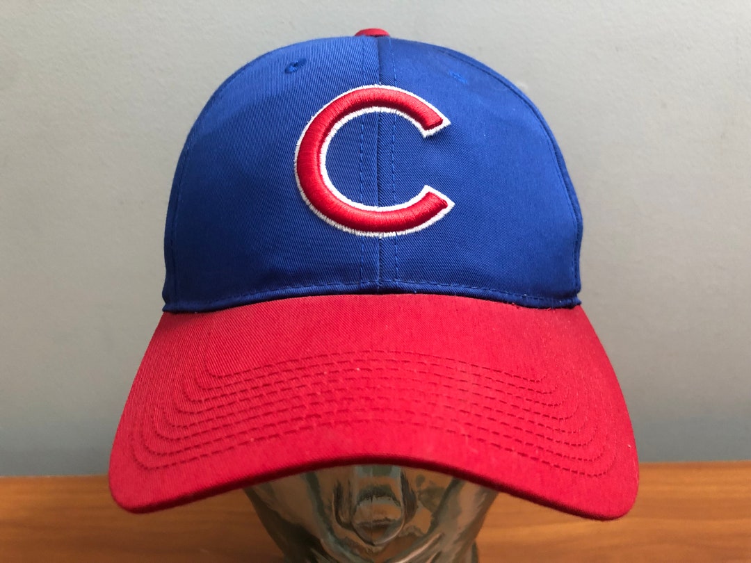 NEW 90's Chicago Cubs Baseball Cap Snapback Hatblue Red White Vintage ...