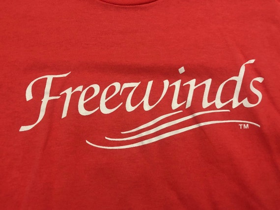 Medium 90's Freewinds Cruise Ship T shirt men's pink … - Gem