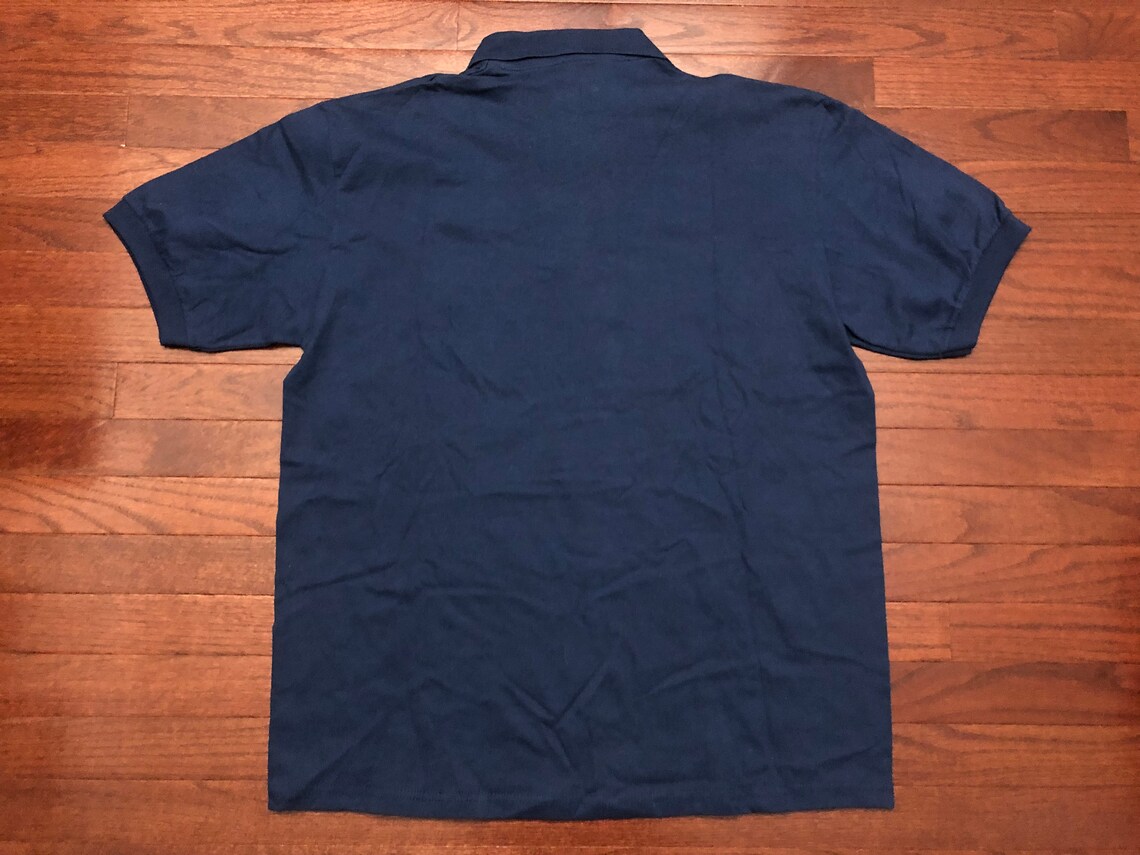 Large 90's Pallotti High School Polo Shirt Men's Blue White Vintage ...