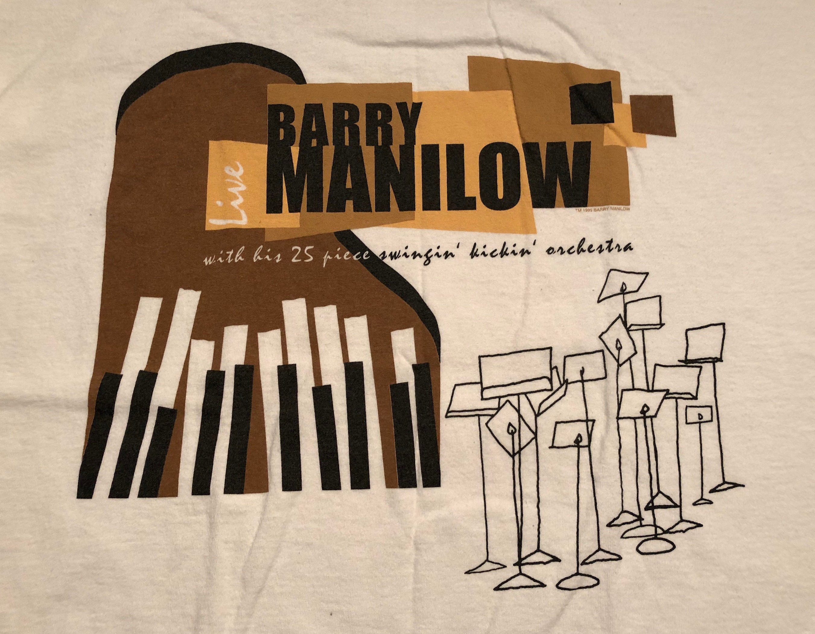Large 1999 Barry Manilow Live concert T shirt men's | Etsy