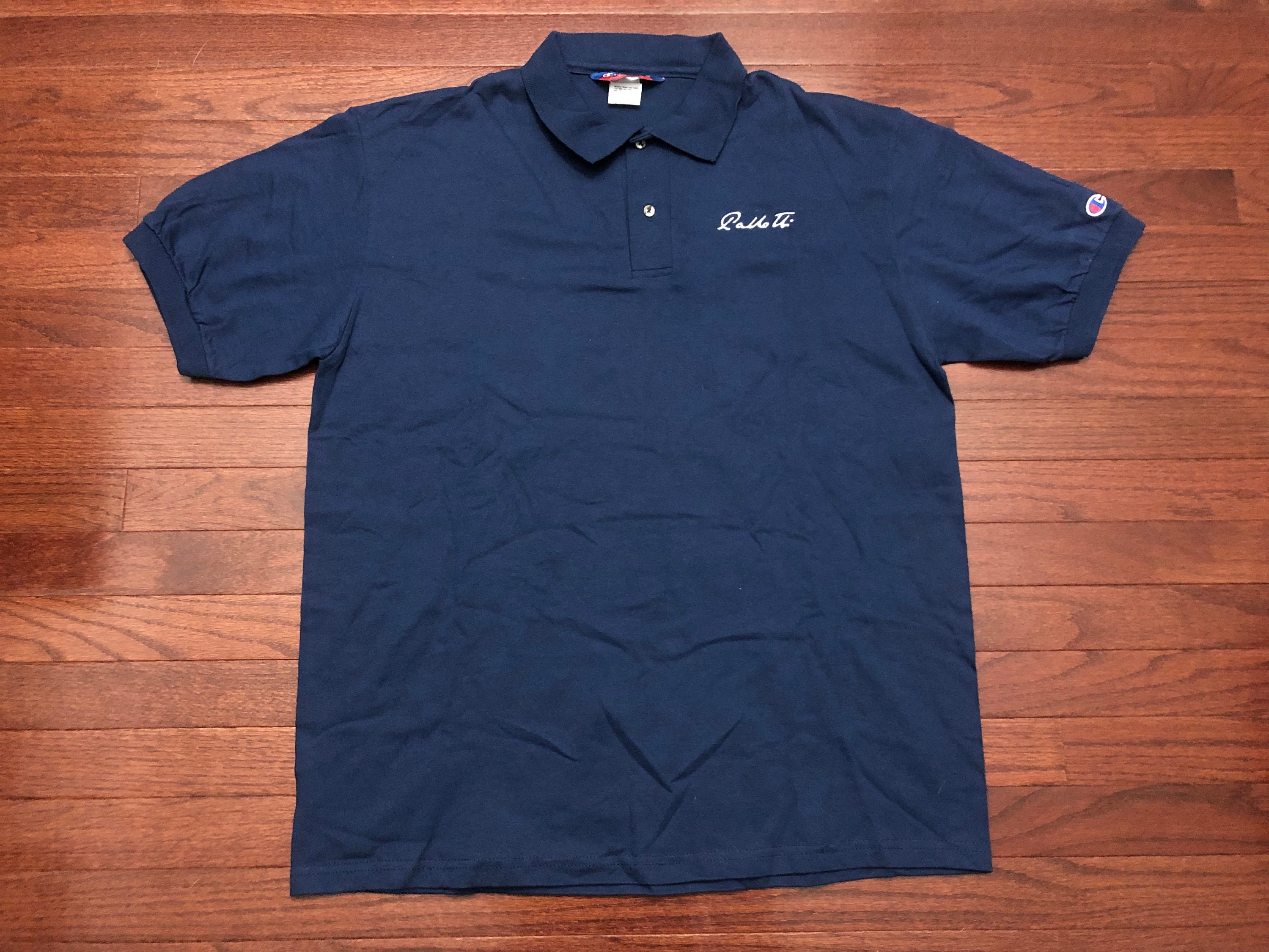 Large 90's Pallotti High School Polo Shirt Men's Blue White Vintage ...