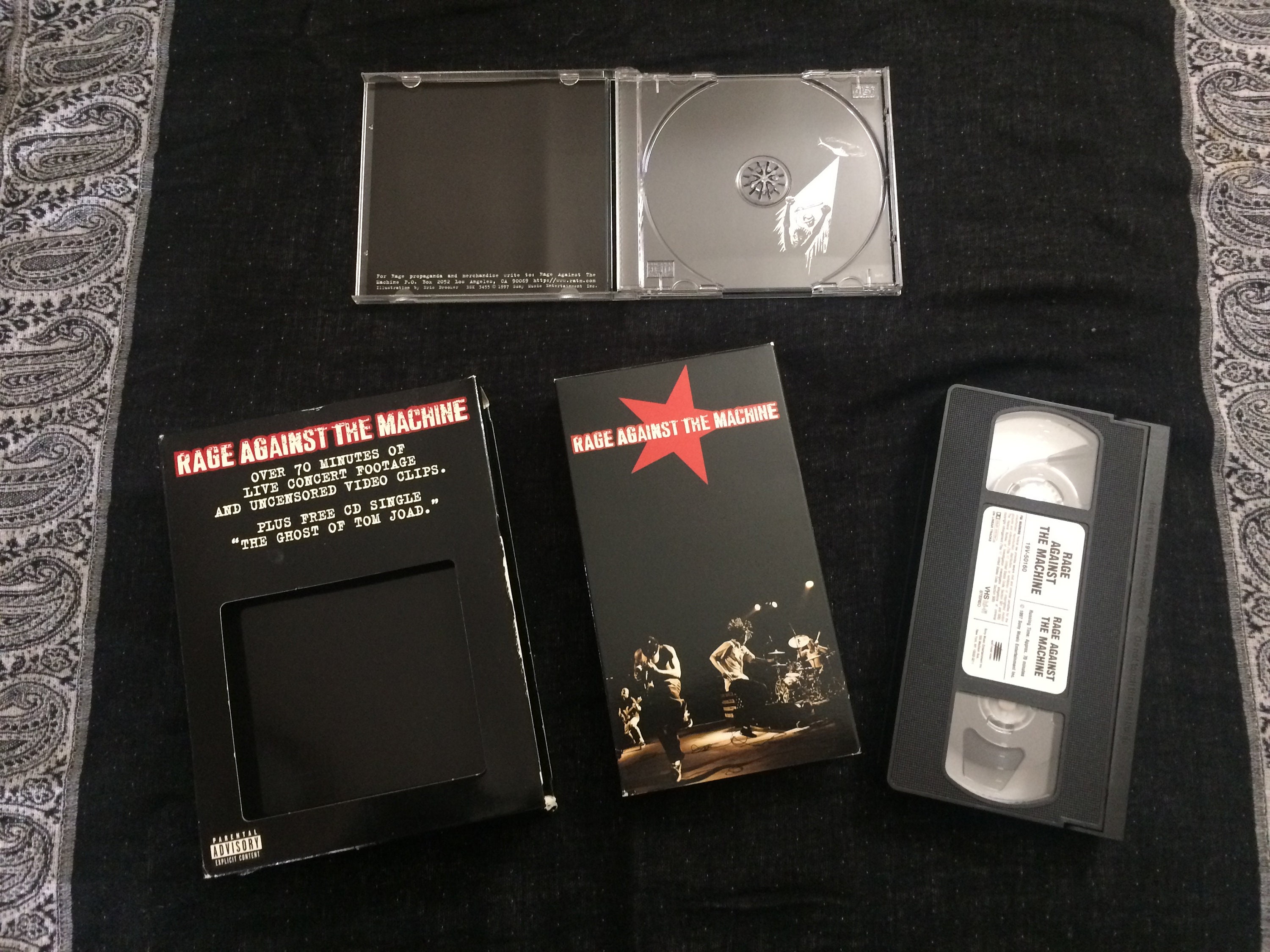 1997 Rage Against the Machine Collector VHS Tape CD Combo Ghost of Tom ...