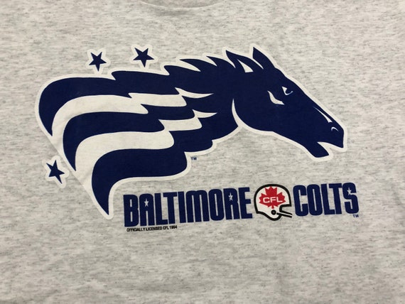 NEW XL 1994 Baltimore Colts CFL T shirt men's heather… - Gem