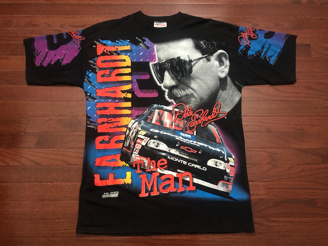 XL 1997 Dale Earnhardt AOP T Shirt Men's Black Vintage 1990's Chase ...