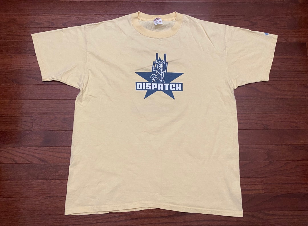 XL 2001 Dispatch Concert T Shirt Men's Yellow Blue Bomber Records 01 ...