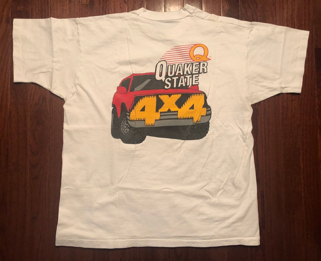 XL 80's Quaker State 4x4 T Shirt Men's White Red Vintage 1980's Fruit ...