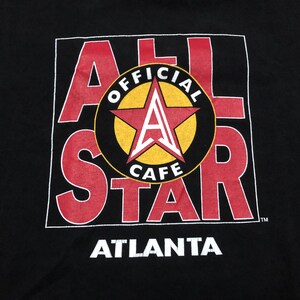 Large 1995 All Star Cafe Atlanta T shirt black red white men's vintage ...