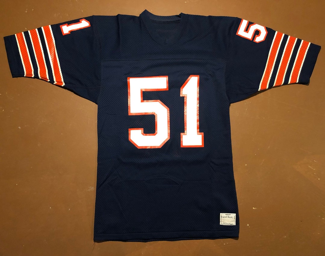 Medium 70's Chicago Bears Football Jersey Dick Butkus Blue Orange ...