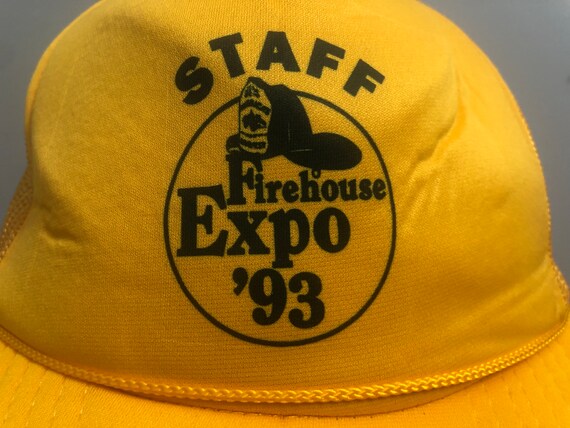 1993 Firehouse Expo Staff trucker hat snapback cap vi… - Gem