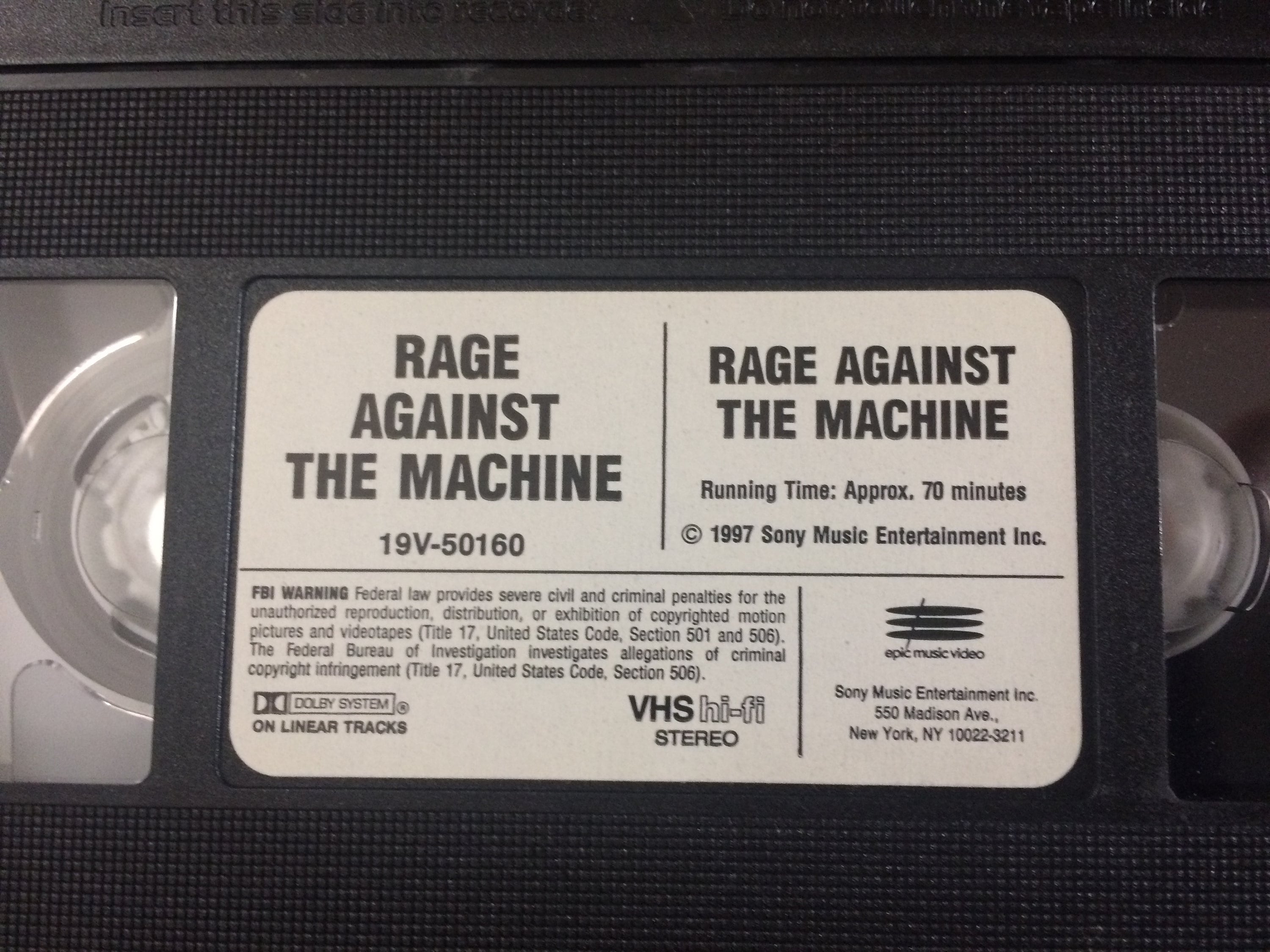 1997 Rage Against the Machine Collector VHS Tape CD Combo Ghost of Tom ...
