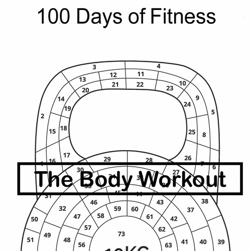 100 Days of Fitness Fitness Tracker Workout Tracker - Etsy