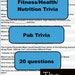 Fitness, Health and Nutrition Trivia, Fun and Games, Pub Trivia ...