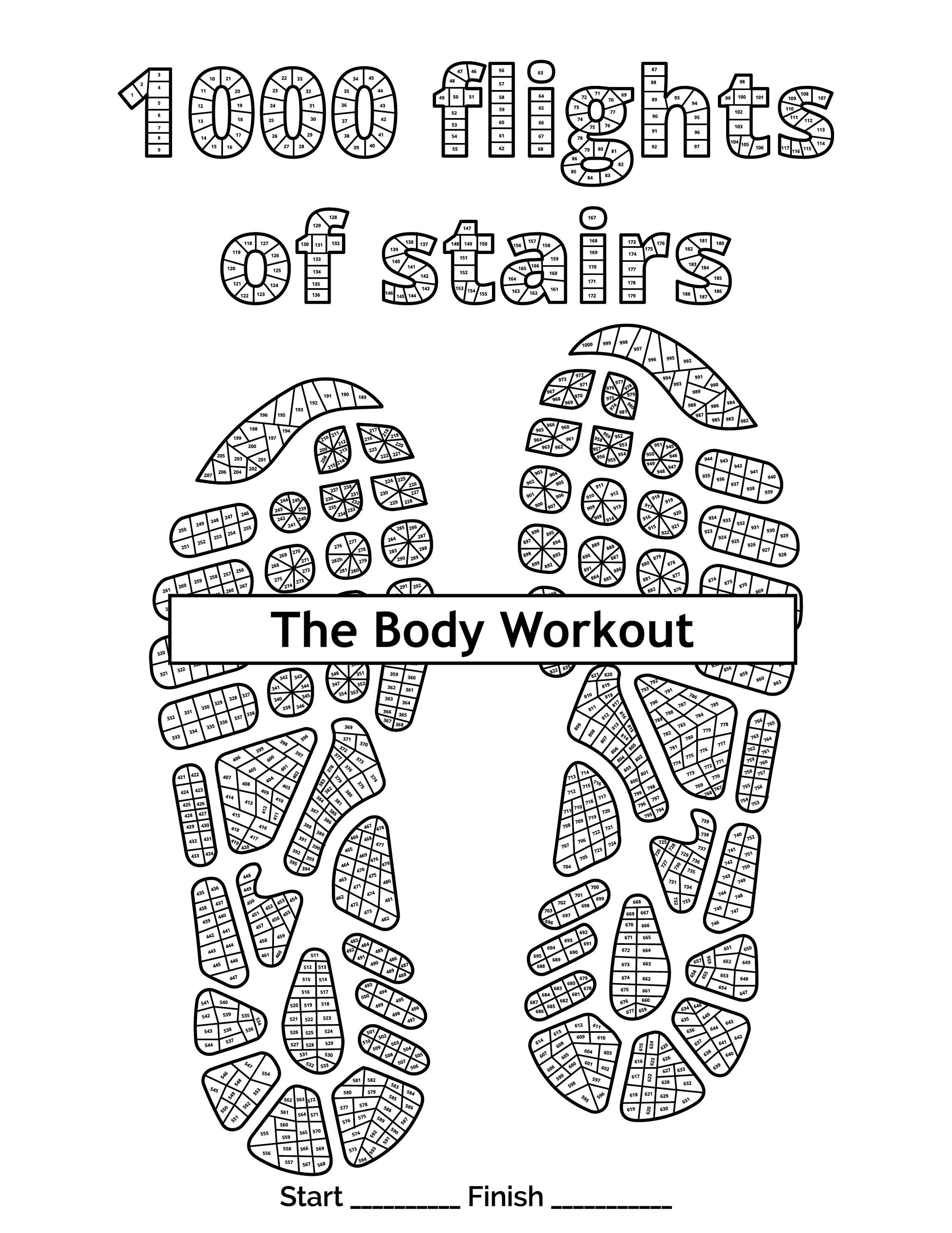 Stair Climb Challenge, 1000 Flights of Stairs Challenge - Etsy