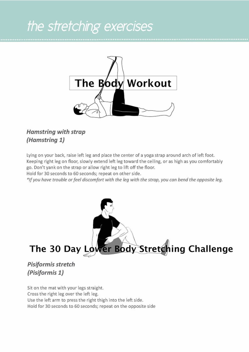 Beginner Running Plan 30 Day Flexibility Challenge Workout - Etsy