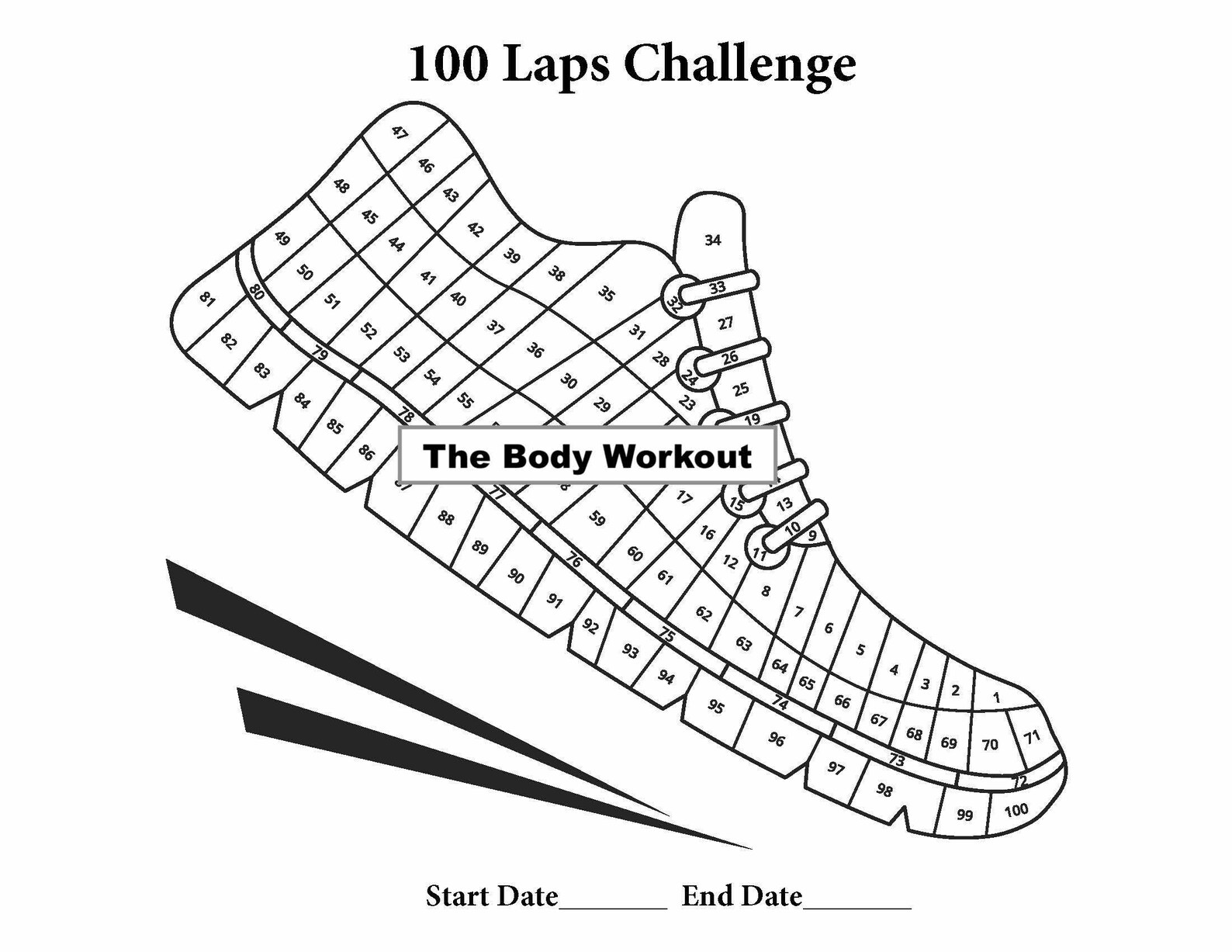 50 Laps and 100 Laps Track Challenge for Students Teachers or - Etsy