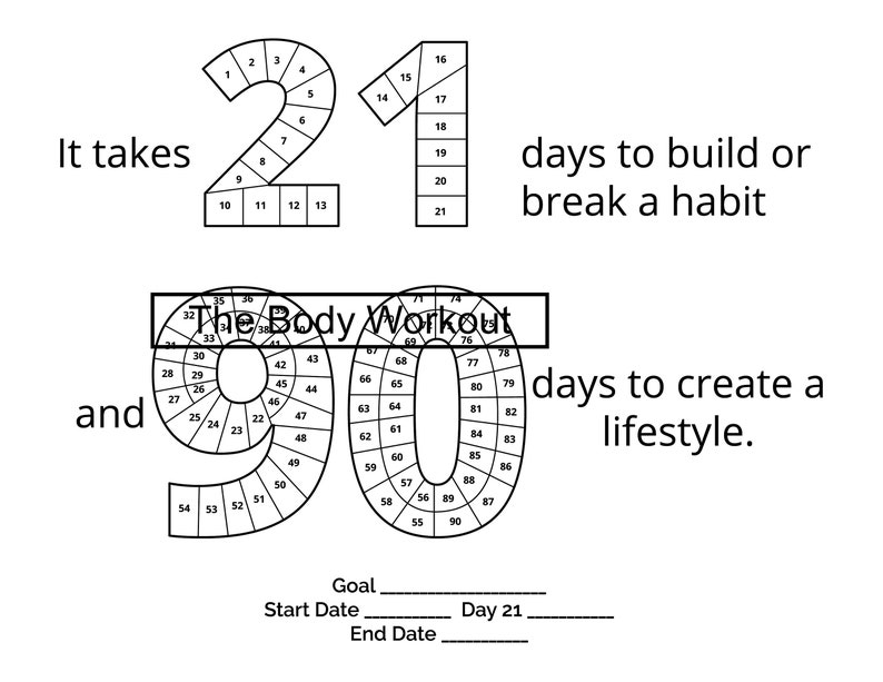 Habit Tracker Printable, 90 Day Tracker - Etsy