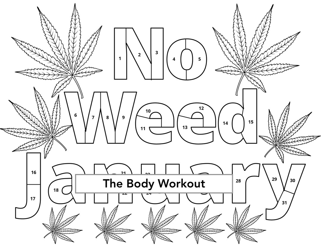 Dry January Tracker, No Weed January - Etsy