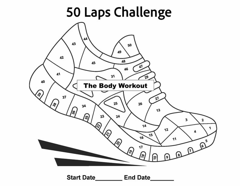 50 Laps and 100 Laps Track Challenge for Students Teachers or - Etsy