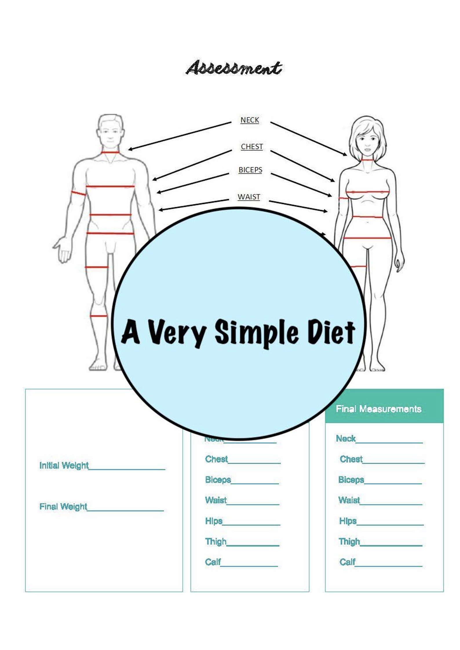 A Very Simple Diet Weight Loss Meal Plan Weight Loss Meal - Etsy