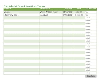 Donation Tracker, Donation Template, Donations Template, Donations ...