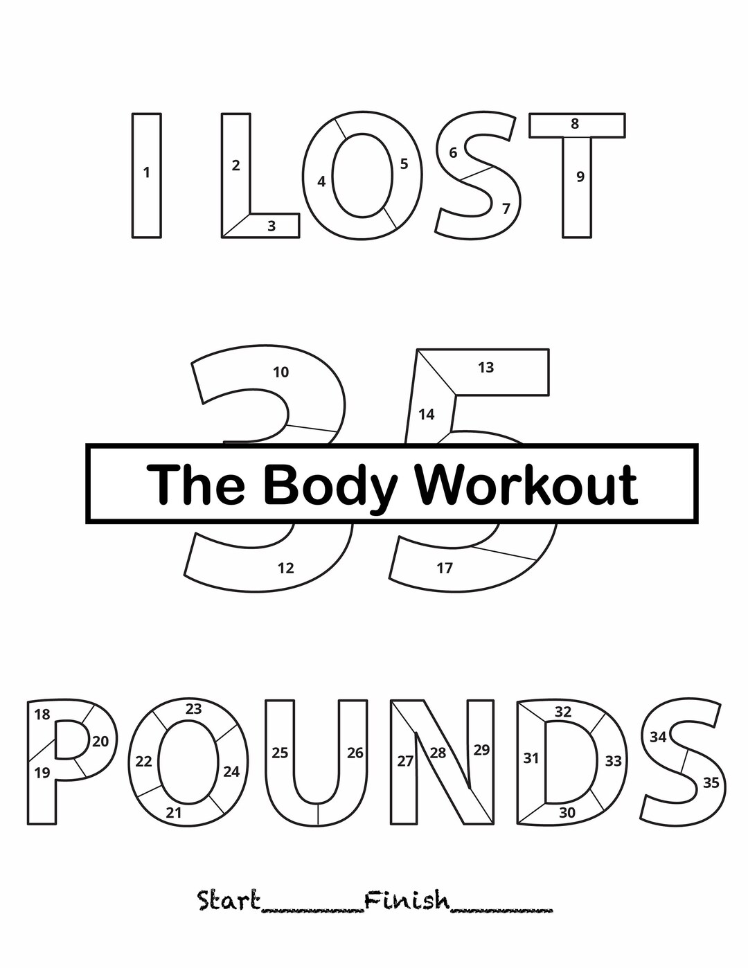 Weight Loss Progress, 35 Pounds Weight Loss Tracker, Weight Goal Chart ...