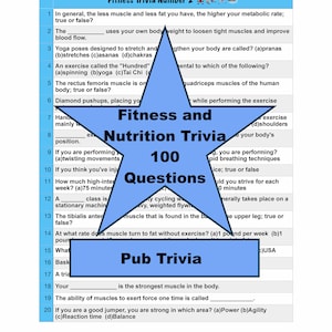 Pub Trivia, Fitness Quiz, 100 Trivia Questions, Fitness and Nutrition ...