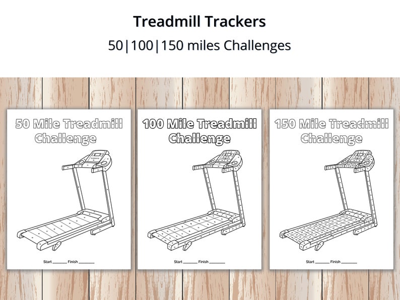 Treadmill Mile Trackers, 50 Miles, 100 Miles, 150 Miles. - Etsy
