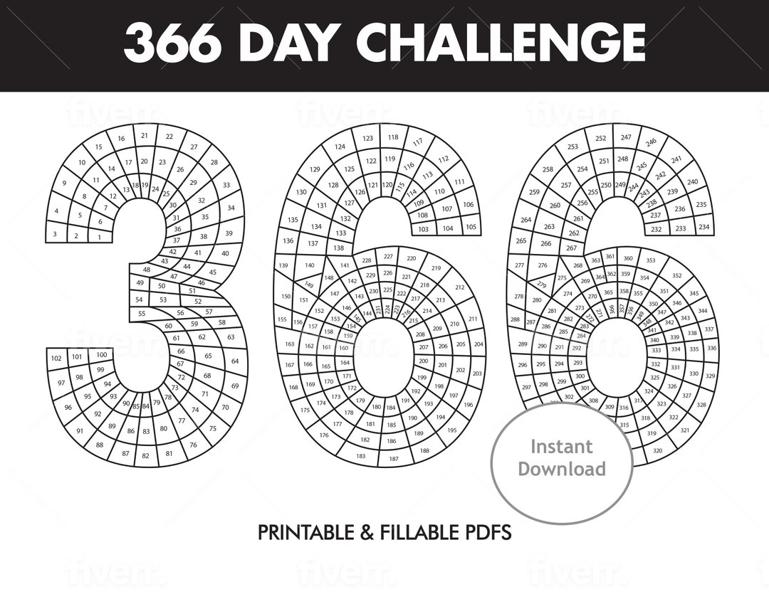 365 Day Habit Tracker LEAP YEAR - Etsy