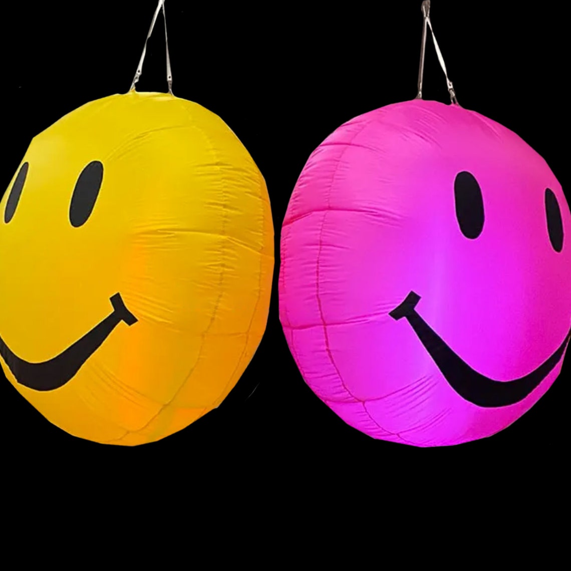 LED Inflatable Happy Face Decoration, Happy Face Party, Neon Party ...