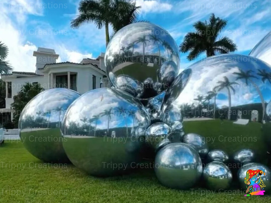 Giant Inflatable Mirror Balls, Outdoor Decorations, Pack of 5 Balls ...