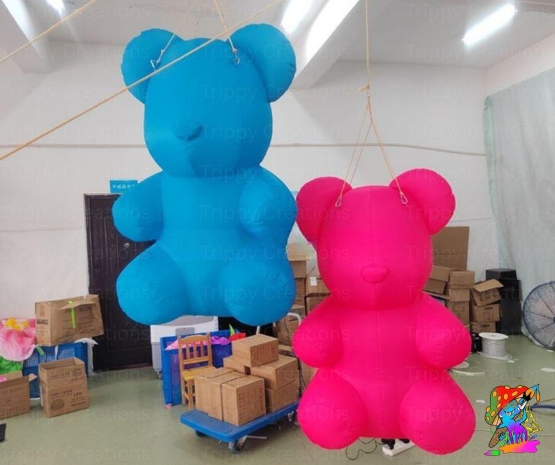 Inflatable Gummy Bears, 2 Pack Neon Party Props, Themed Event ...