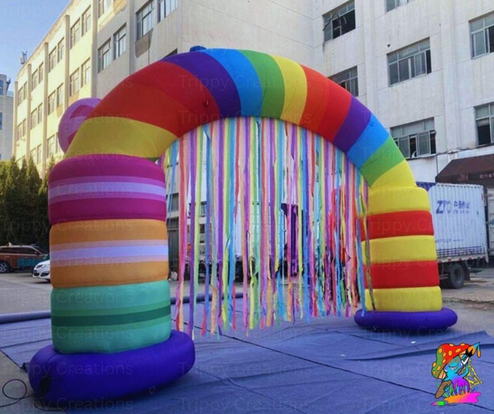 Alice in Wonderland Style Candy Arch Way, Inflatable Candy Backdrop ...