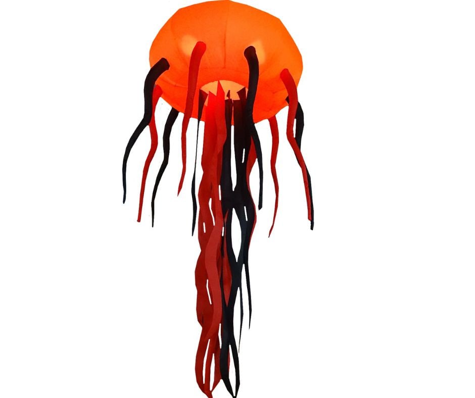 X2 Halloween LED Jellyfish Decorations, Inflatable Party Props, Party ...
