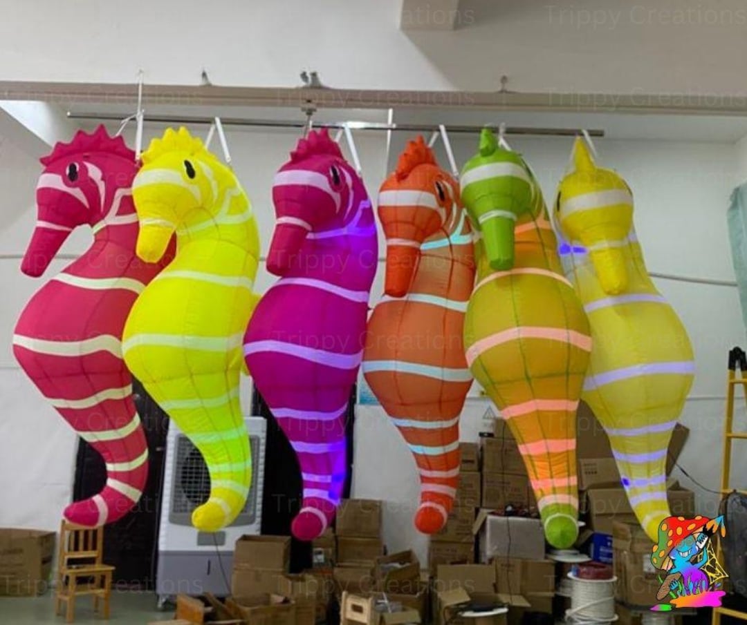 Giant Seahorse Inflatable Decorations, Under the Sea Theme Party Props ...