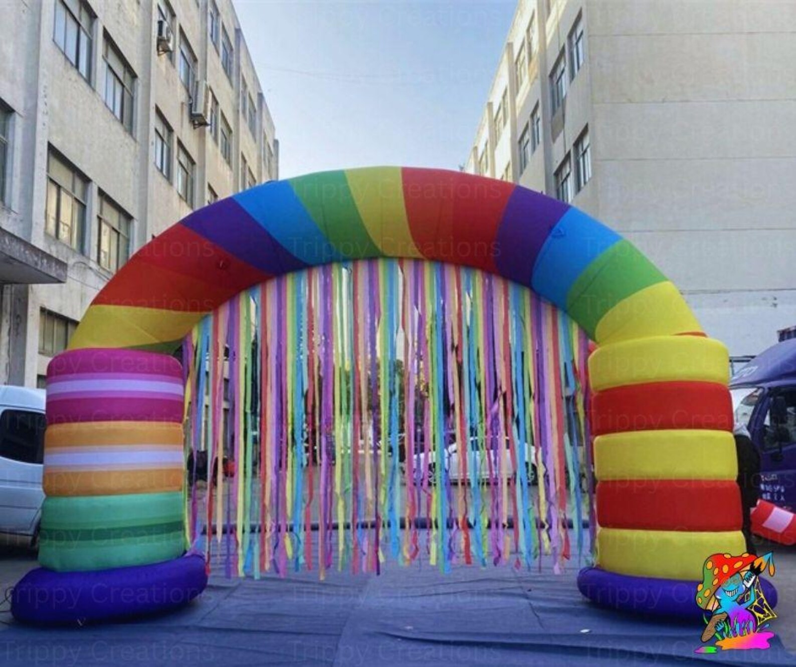 Alice in Wonderland Style Candy Arch Way, Inflatable Candy Backdrop ...
