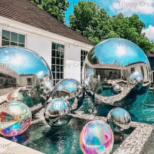 Giant Inflatable Mirror Balls, Outdoor Decorations, Pack of 5 Balls ...