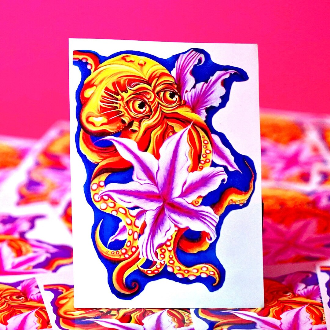 Octopus Vinyl Decal Sticker, Kiss-cut, Nautical Art, Sea Creatures ...