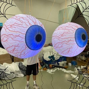 Ultimate Spooky Decor Bundle Pack, Inflatable LED Eyeballs, 2 Pack of ...