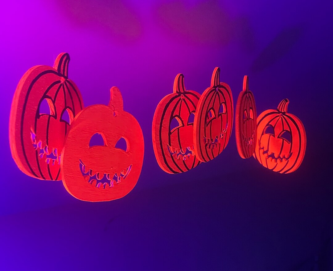 Uv-reactive Orange Hanging Pumpkin Decorations, Halloween Decor, Spooky ...