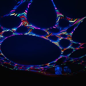 UV Rainbow Stripes Decor, UV Decor Bundle Pack, Trippy Tapestries, Psy ...