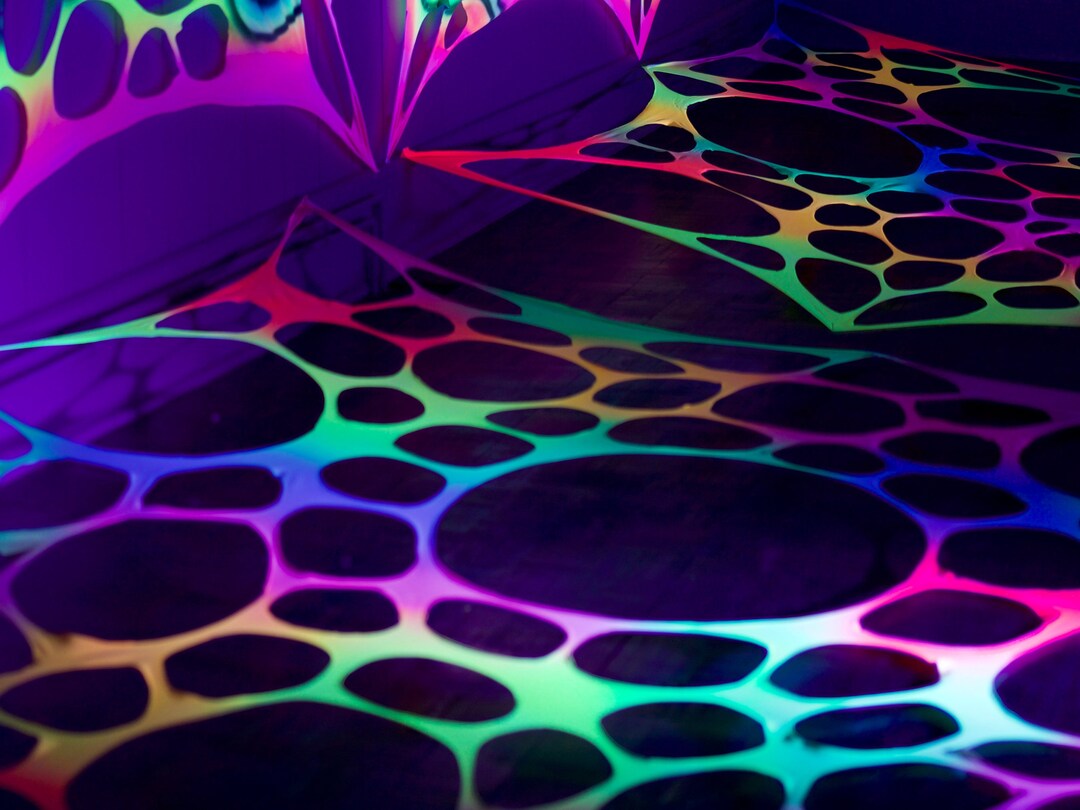 2 Piece Bundle Pack, UV Event Decor, Psy Decor, Trippy Wall Hanging ...