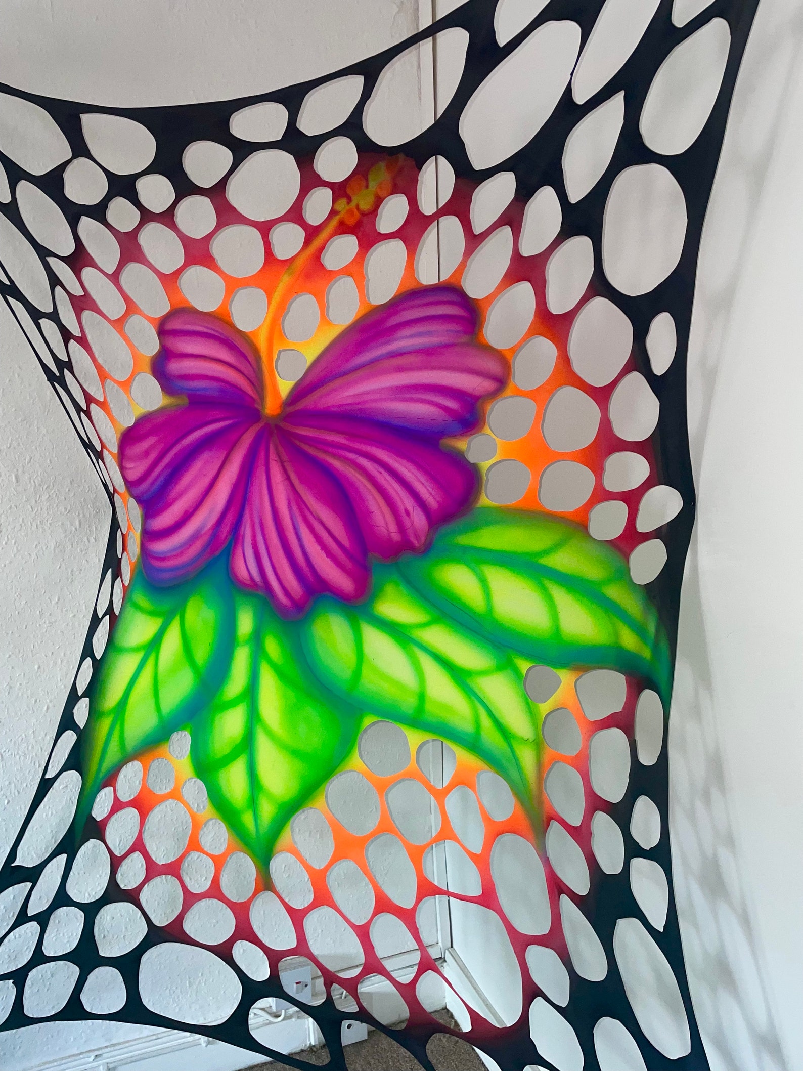 Made to Order UV Decor, UV Wall Hanging, Psychedelic Decorations, Lotus ...